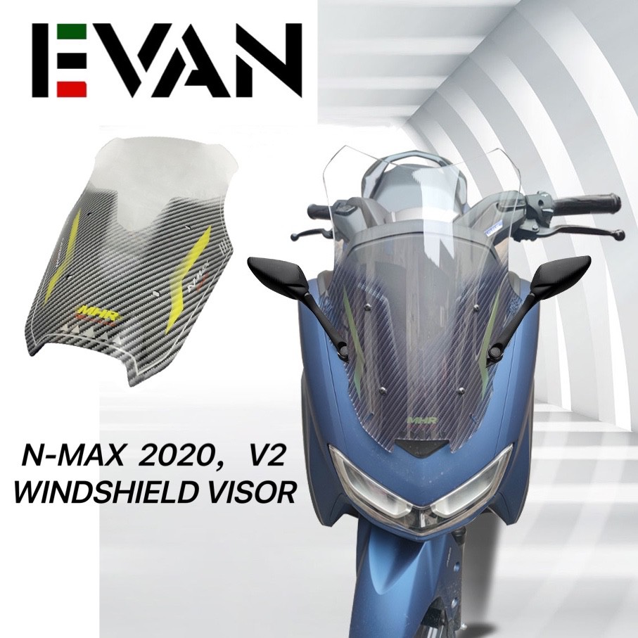 Nmax 155, 2020，V2 Windshield Visor Long Type With Bolt Thickness ...