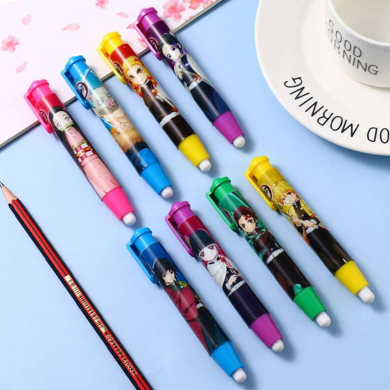 Demon Slayer Kimetsu No Yaiba Cute student eraser Anime pattern press ...