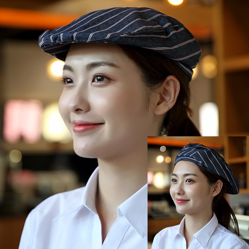 Team custom logo custom work cap cafe western food waiter advertising ...