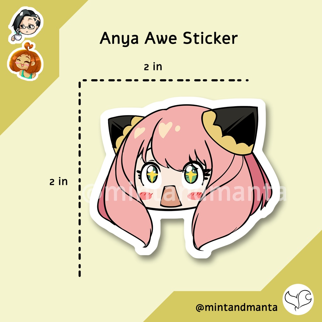 Spy x Family | Anya Awe Sticker | Anya Forger Kawaii Anime Sticker ...