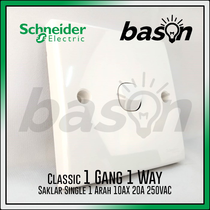 Schneider Classic 1 Gang 1 Way Switches - Clipsal - Single Switch ...
