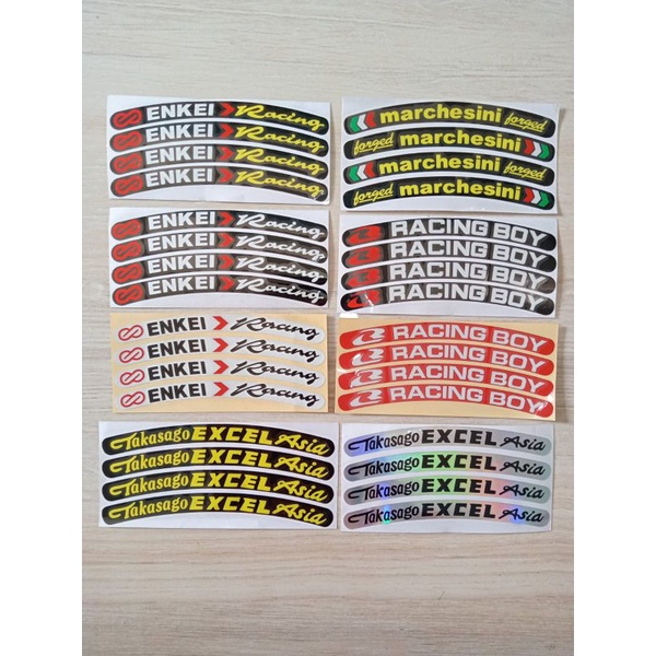Rcb CUTTING Sticker..Enkei...Marchesini..Takasago Rims | Shopee Philippines
