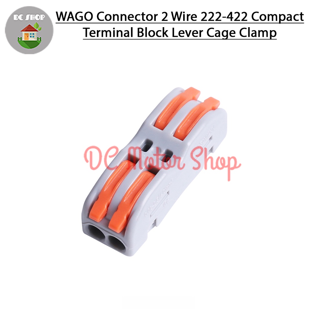 Wago Connector 2-Wire 222-422 Compact Terminal Block Lever Cage Clamp ...