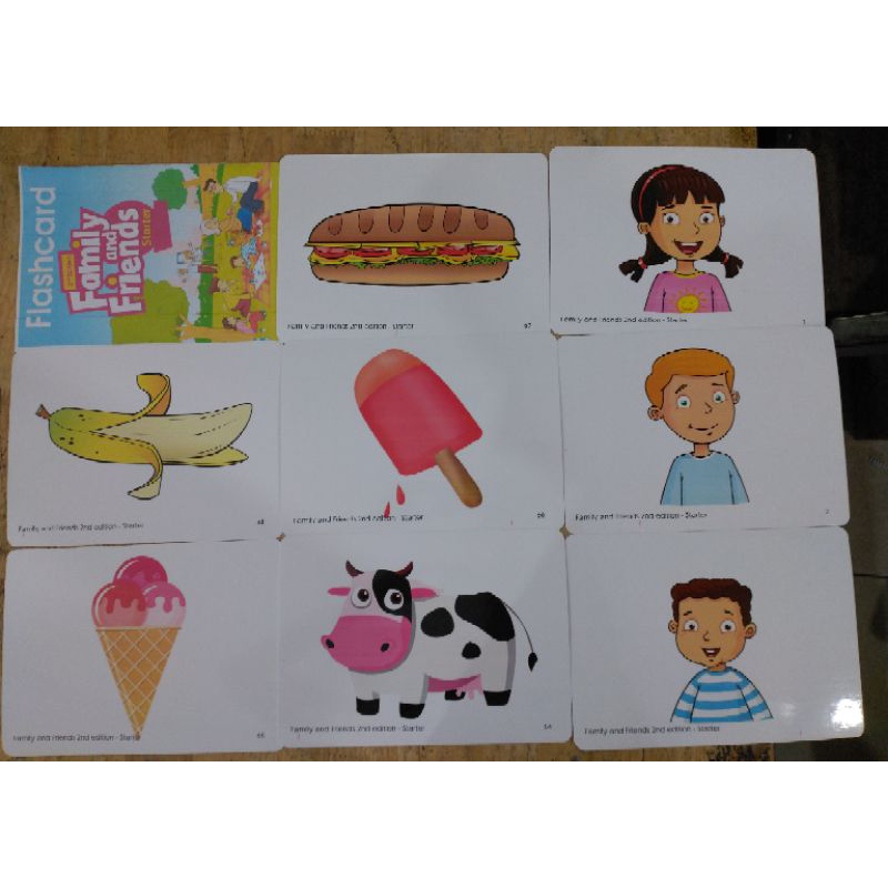 FLASHCARD FAMILY AND FRIEND STARTER 2ND EDITION (SIZE A5 PRINTED ON 1 ...