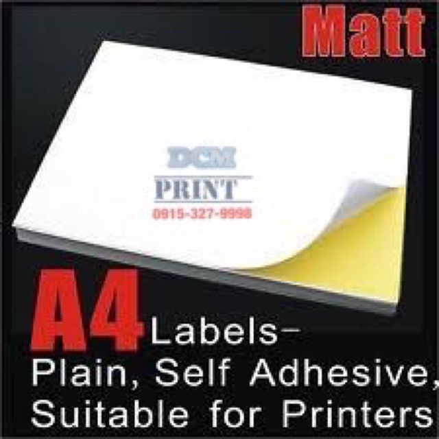 A4 sticker paper Glossy and matte sticker 10pcs | Shopee Philippines