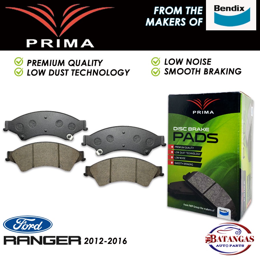 FRONT BRAKE PAD Ford Ranger 2012-2016 PRIMA (4PCS) | Shopee Philippines