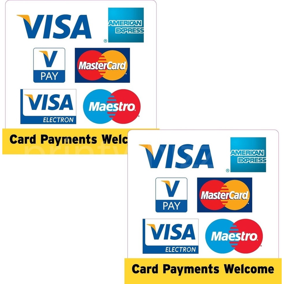 2x Visa American Express Vpay Mastercard Electron Maestro Credit Card ...