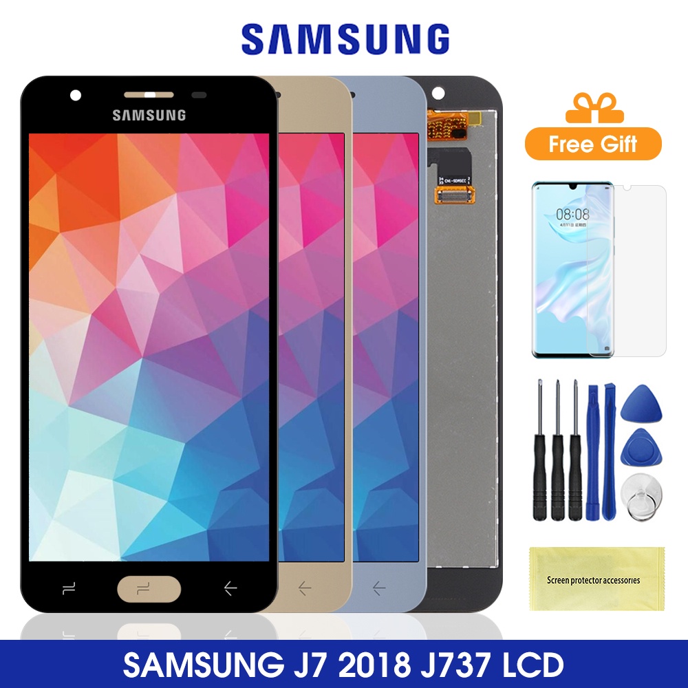 100% Tested J737 LCD For Samsung Galaxy J7 2018 J737 LCD J737A J737P ...