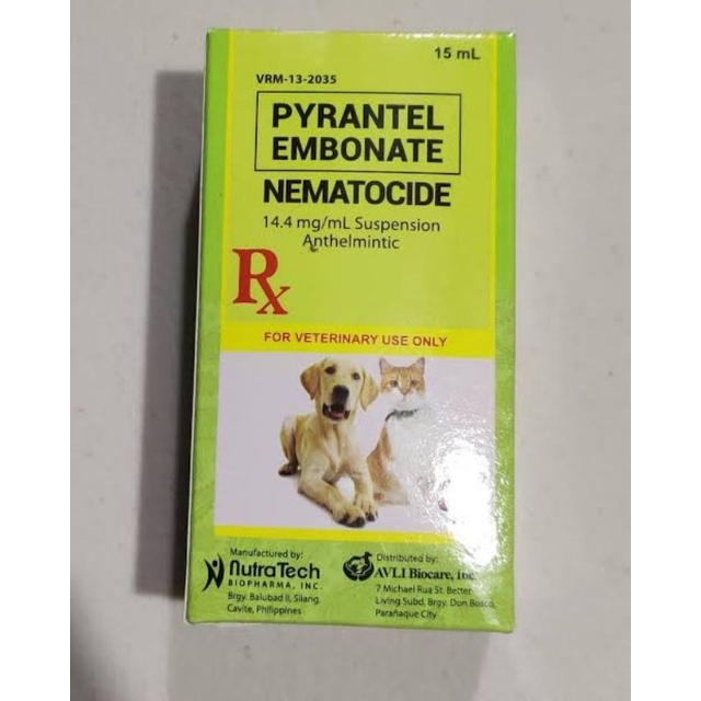 Pyrantel Embonate Nematocide Anthelmintic 15ml and 60ml Dog and Cat ...