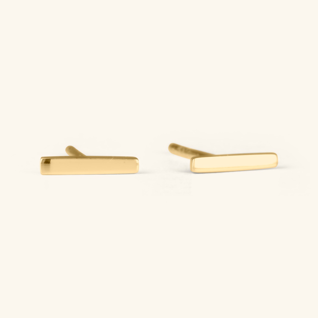Foundry Gold Vermeil and Sterling Silver Bar Studs | Shopee Philippines