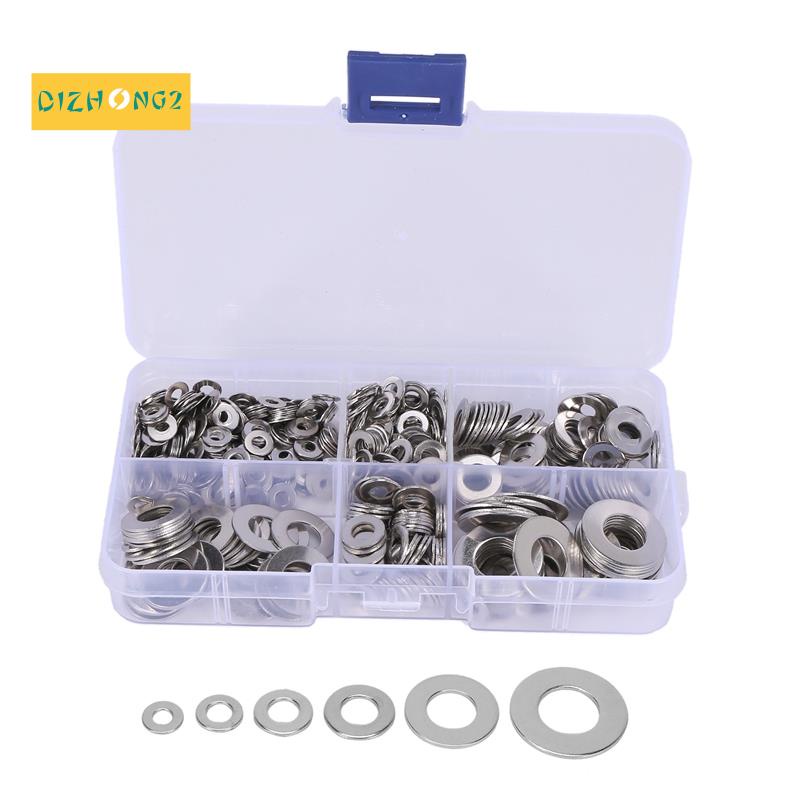 660 Pcs/Set M3 M4 M5 M6 M8 M10 Washer Spacers Stainless Steel Flat Washer Plain Gasket Spacers ...