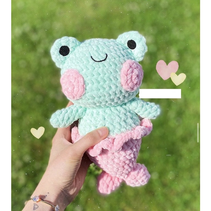 Mint Frog Mermaid Fish Tail Handmade Crochet Stuffed Toy | Shopee ...