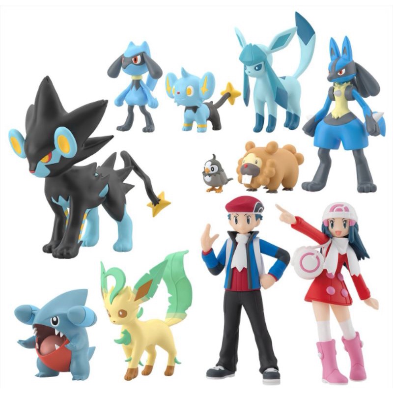 BANDAI POKEMON SCALE WORLD SINNOH 2 REGION LUCAS DAWN STARLY BIDOOF ...