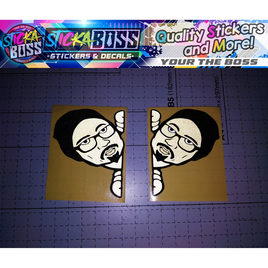 REFLECTIVE Ed Caluag Peeking Stickers [ REFLECTORIZED / LAMINATED ...
