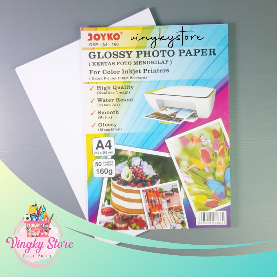 Glossy Photo Paper / Joyko GSP-A4-160 gsm Photo Paper (50 sheets ...