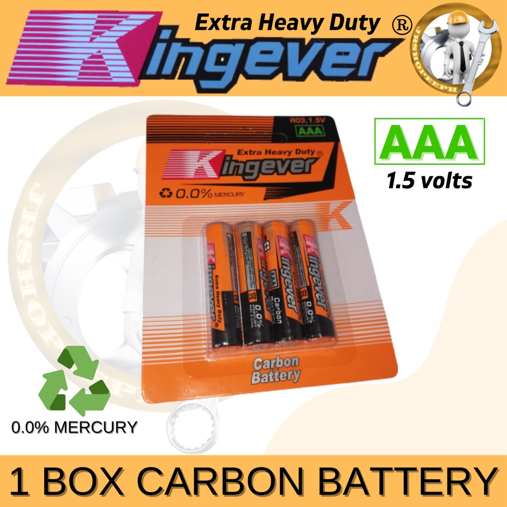 Jrshopeeph 1 Box Triple A Battery Kingever Brand 1.5 Volts | Shopee ...
