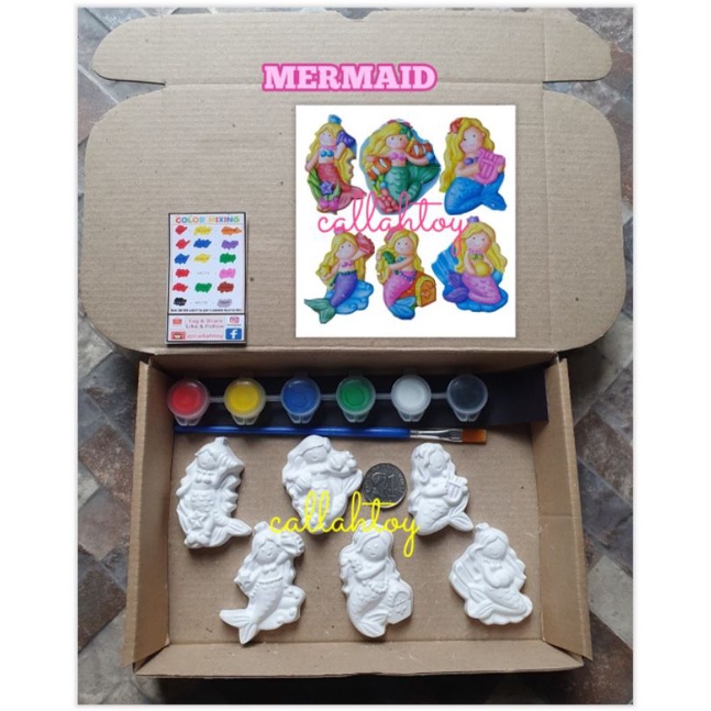 MERMAID (GIRL) AFFORDABLE, UNIQUE & QUALITY PLASTER ART FIGURE PAINTING ...