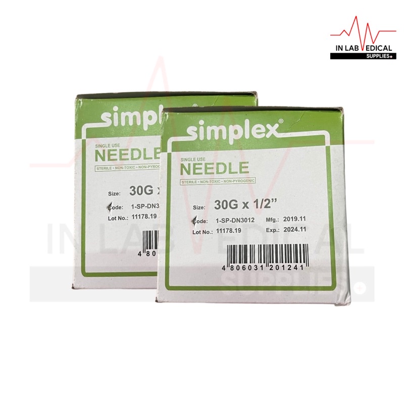 SIMPLEX DISPOSABLE NEEDLE G30 per BOX | Shopee Philippines