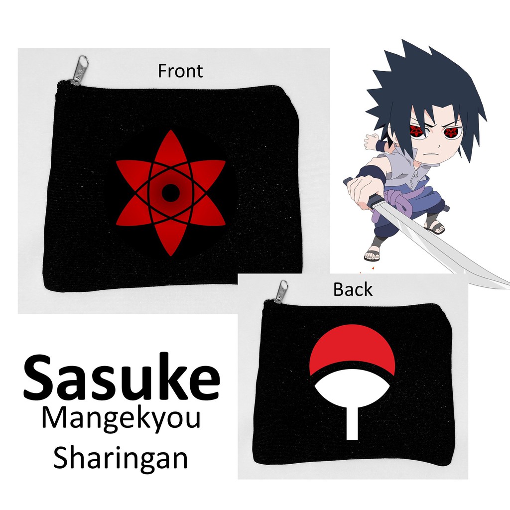 DPS Uchiha Clan Sharingan Naruto Anime Coin Purse Black | Shopee ...