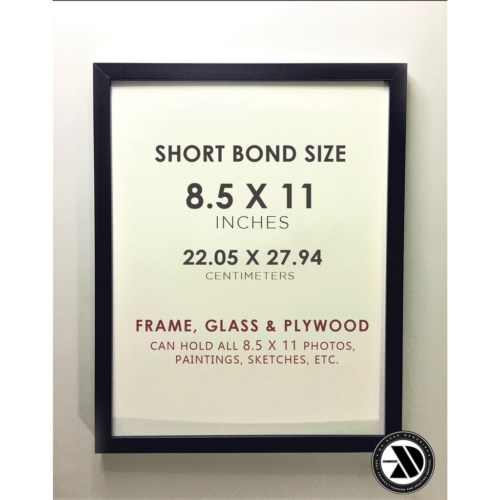 8.5 x 11 frame store