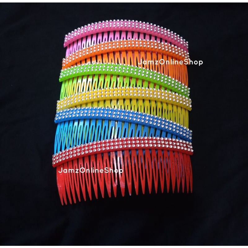 Payneta Assorted Color Side comb 24 teeth Plastic Hair Side Comb ...