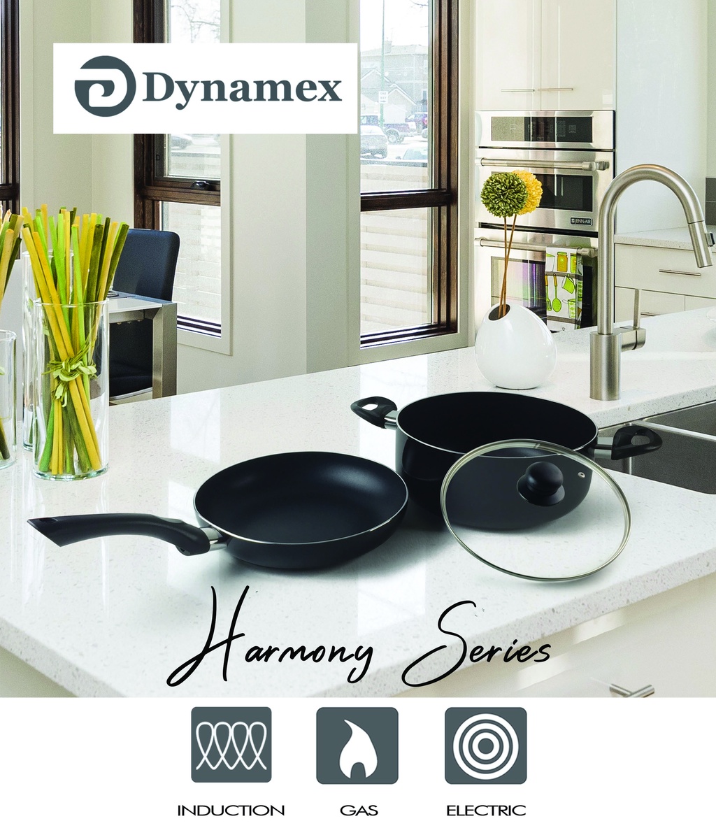 Dynamex Harmony Non-Stick Coated Aluminum 3pc Induction Cookware Set ...