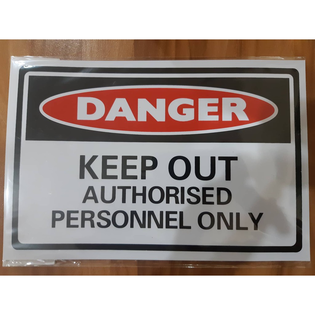 Signage Door Signage Warning Sign Authorized Person Only Keep Out Wall ...