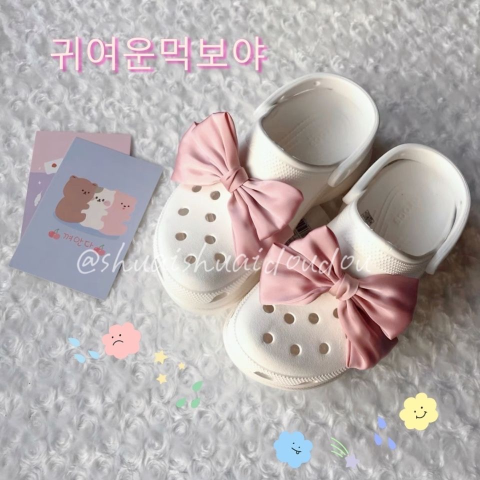 2pcs Children's Ribbon Cartoon Croc Charm DIY accessories For Shoe Shoe ...