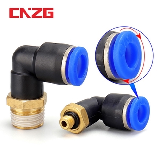 PL Elbow 1/8 1/4 3/8 1/2 BSPT Male Thread Inner Push Air Pneumatic ...