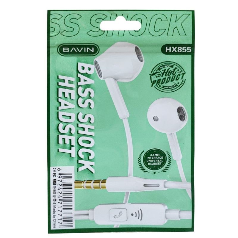 Original bavin Heavy Bass HiFi Sound Quality Wired Earphone 3.5mm Jack ...