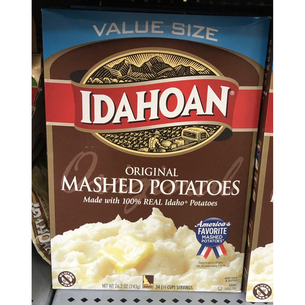 Idahoan Original Mashed Potato 743 g / Betty Crocker 100% Mashed Potato ...
