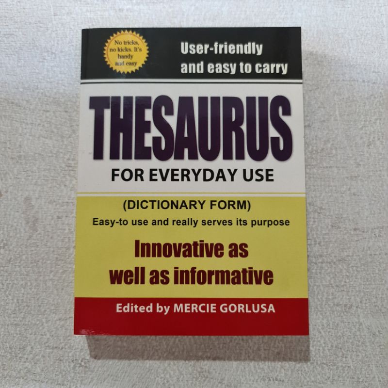 Thesaurus for everyday Use ( dictionary form) By Gorluza | Shopee ...
