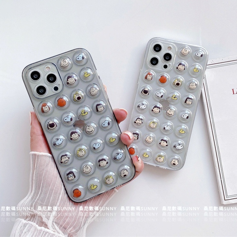 Press Bubble Shock-resistant Phone Case Snoopy Charlie Brown ...