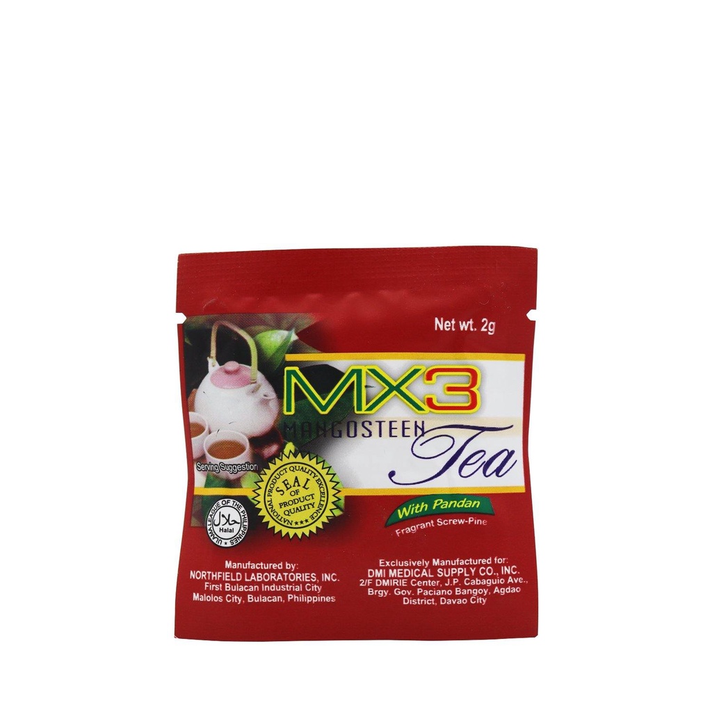 MX3 Mangosteen Tea with Pandan Sachet 2 g - 20s | Shopee Philippines