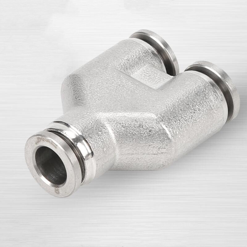304 Stainless Steel Y Type 3 Way Air Pneumatic Push In Fitting Tube ...