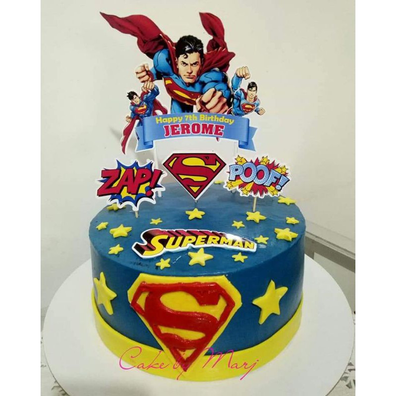 Superman Theme cake topper | Shopee Philippines
