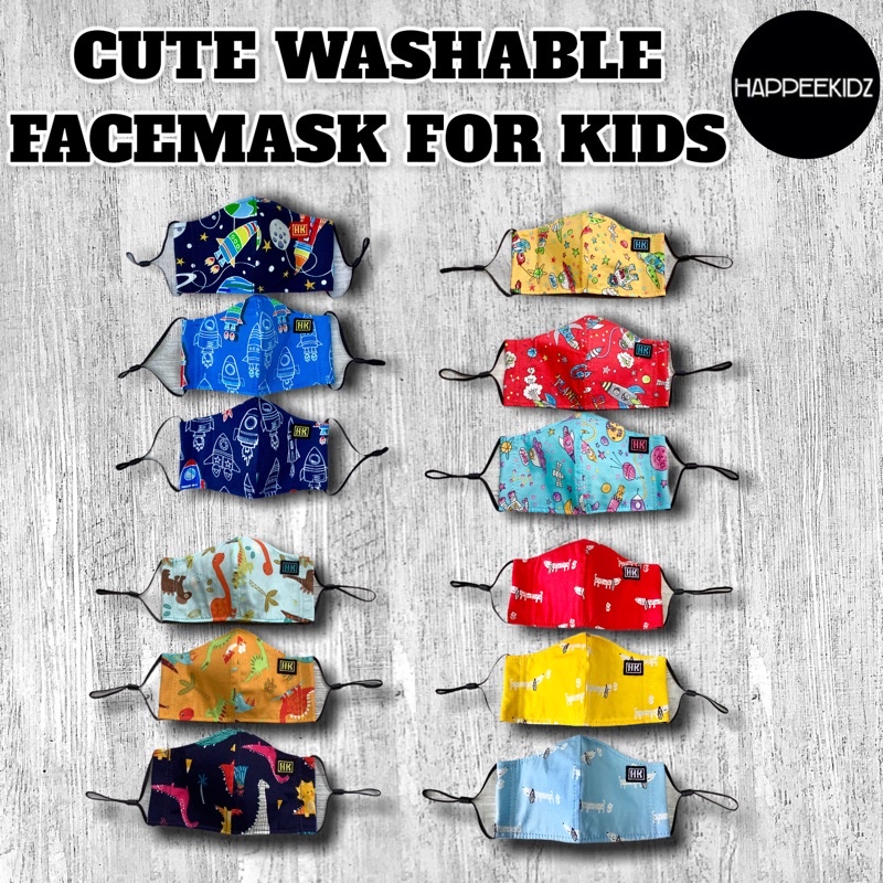 Kids Premium Washable Face Mask FOR BOYS Batch 2 | Shopee Philippines