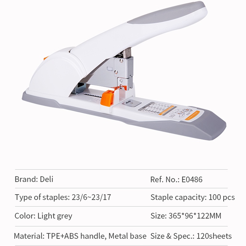 Deli Office Supplies Heavy Duty Stapler Stapling Machine Large Stapler ...