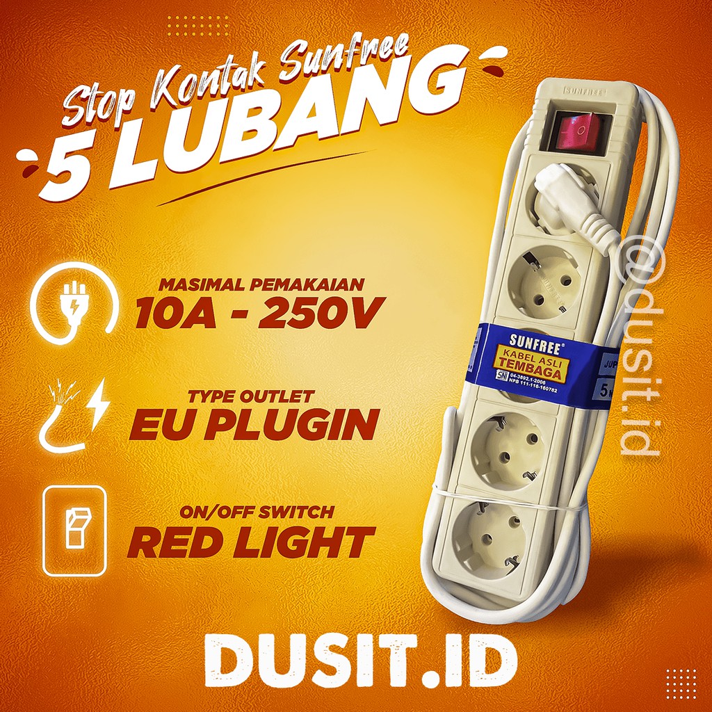 5 Hole Plug Socket 5 Meters | Shopee Philippines