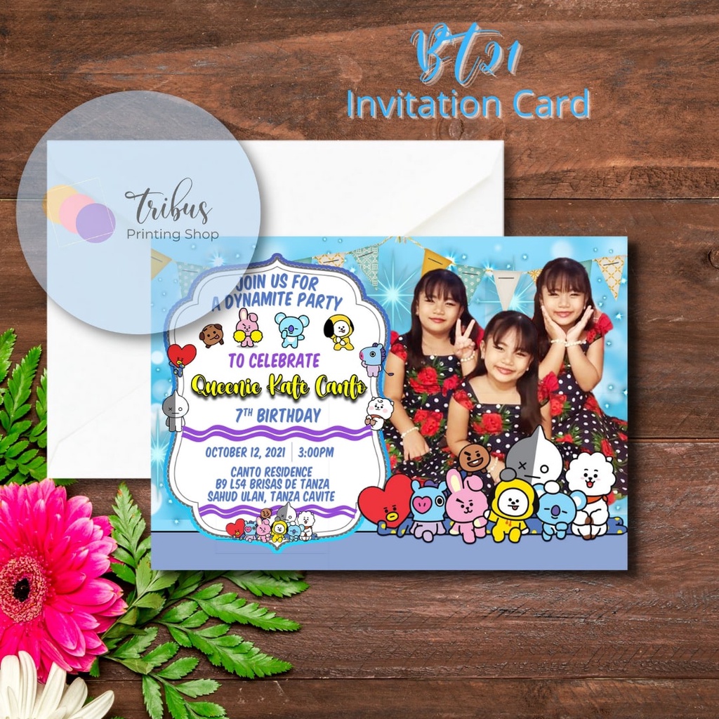 BT21 Birthday Invitation | Shopee Philippines