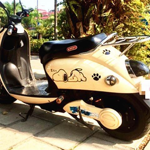 Snoopy Turtle King Electric Motorcycle Stickers Mavericks Yadi Scooter ...