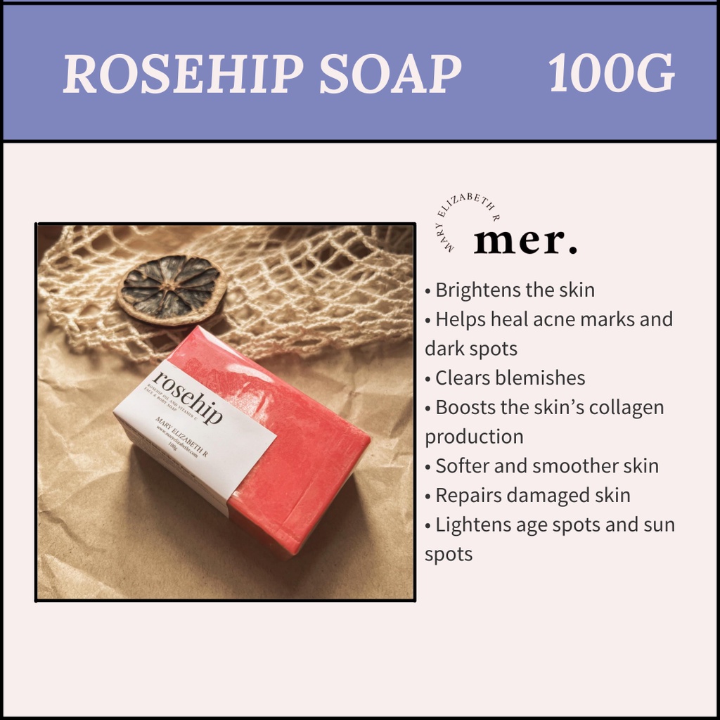 Mary Elizabeth R - Rosehip Soap 50g/100g | Shopee Philippines
