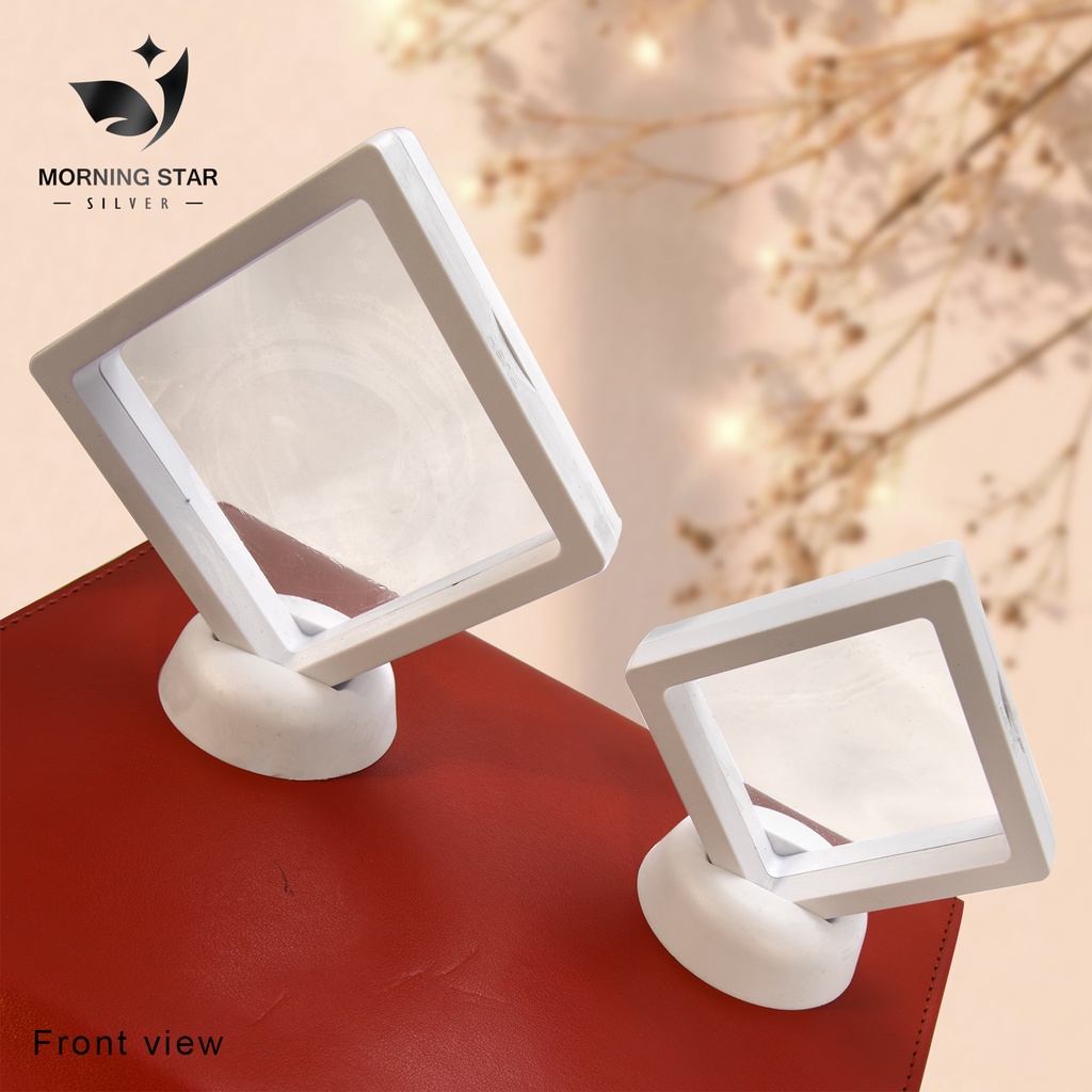 Morning Star Top Silver Square 3d Floating Jewelry Display Frame Holder ...