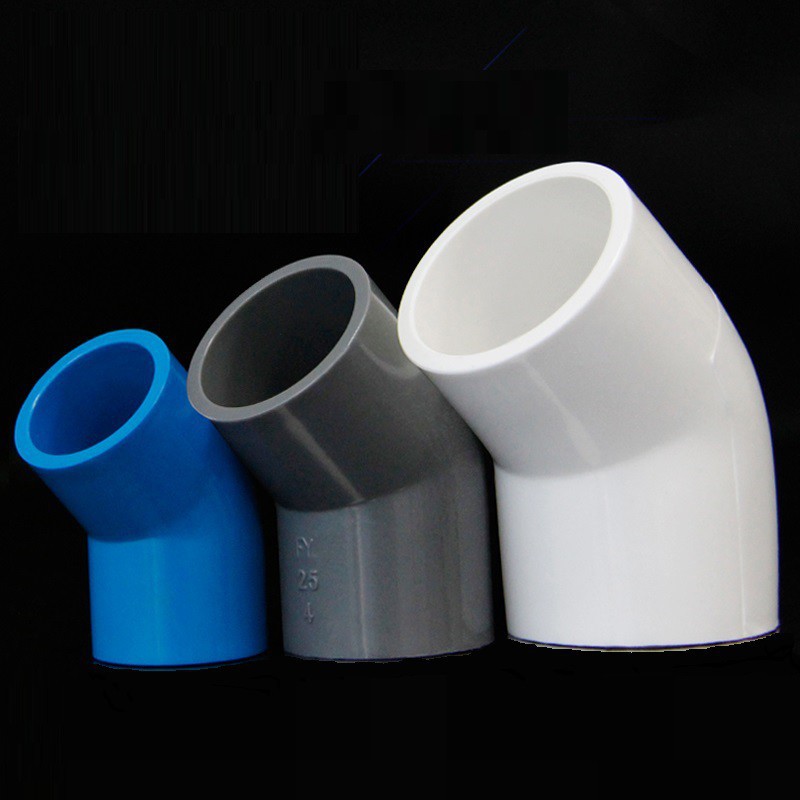 40-125mm PVC Elbow Connectors Home Garden Irrigation 45 Degree ...
