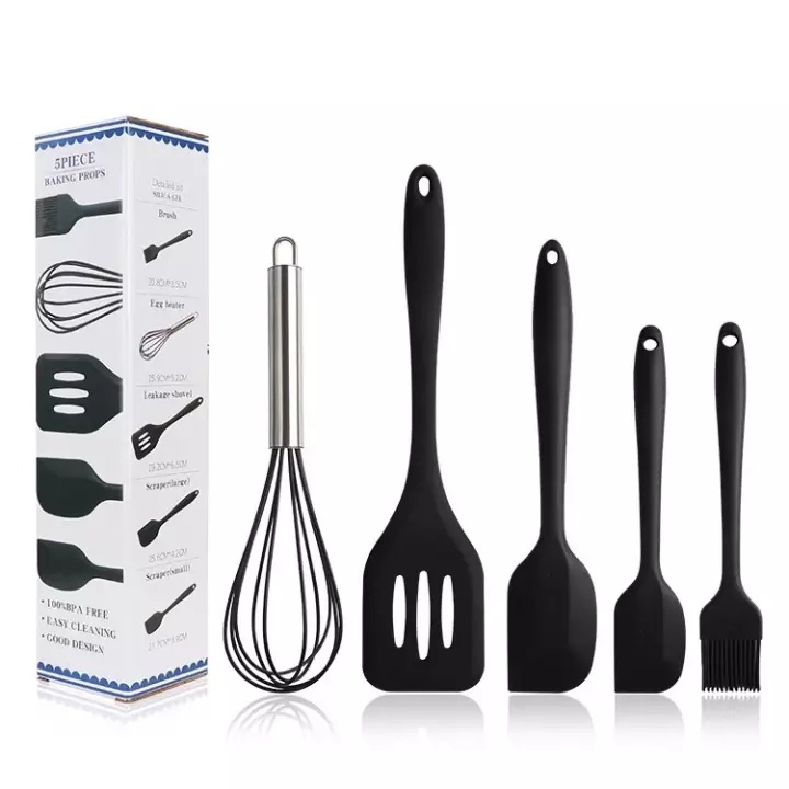 5 Pcs Silicone Cooking Tools set Kitchen Utensils Set baking tool set ...