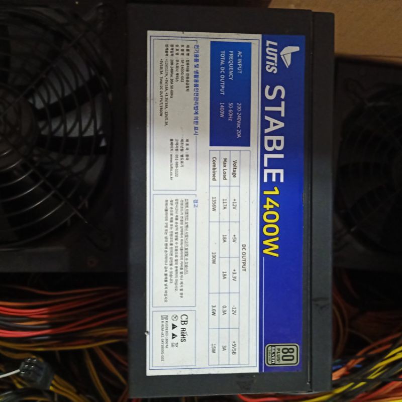 1400w lutis stable PSU mining | Shopee Philippines