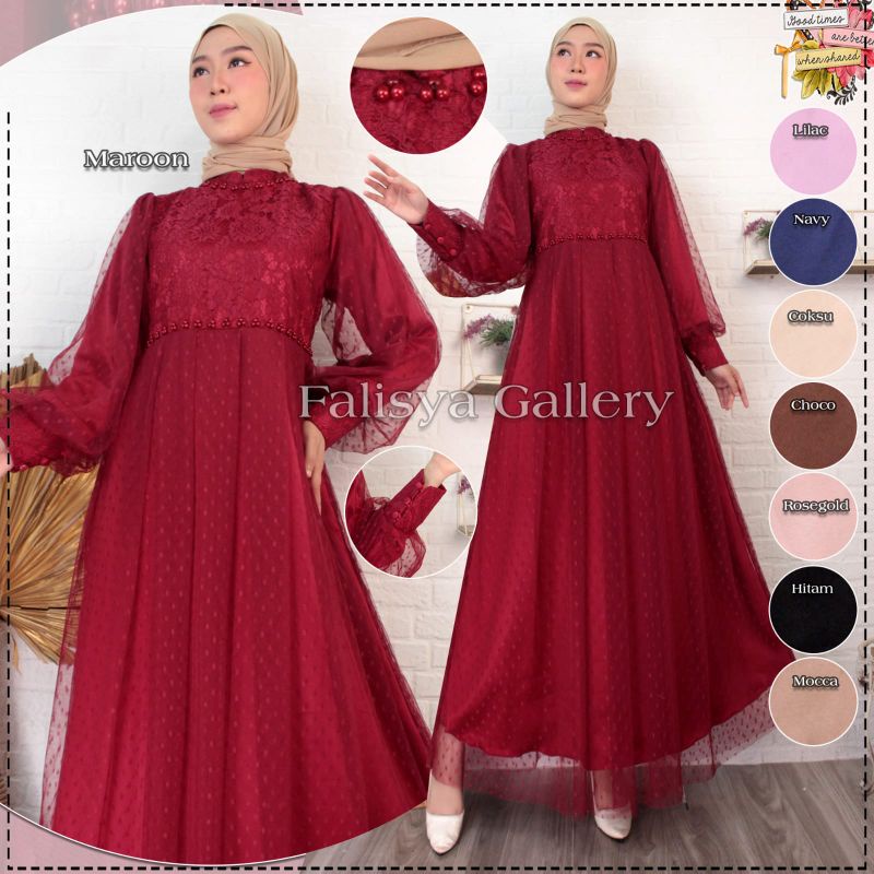 Gamis FULL TUTU DOT MIX Tille | Shopee Philippines