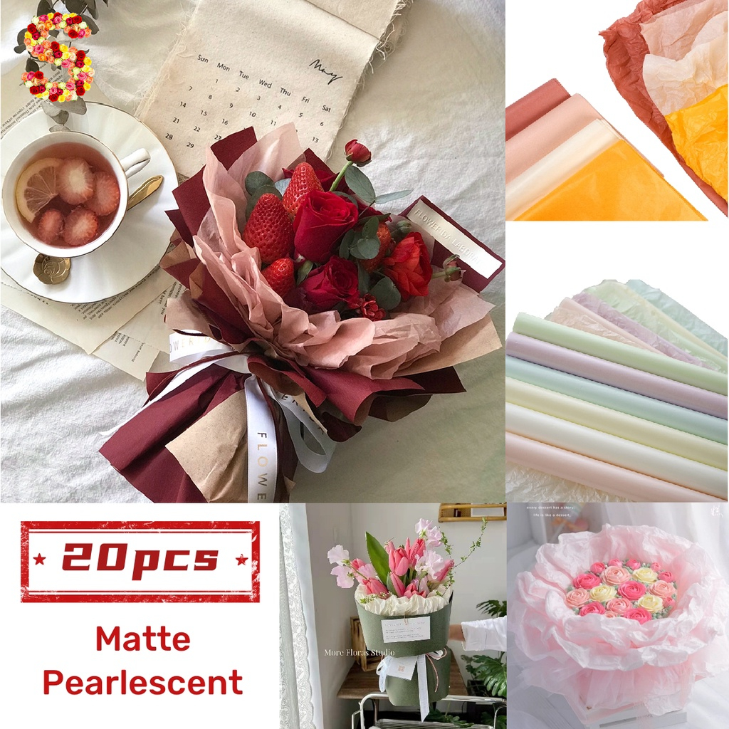 20pcs Bouquet Wrapper Paper Sydney Liner Paper Pearlescent Flower ...