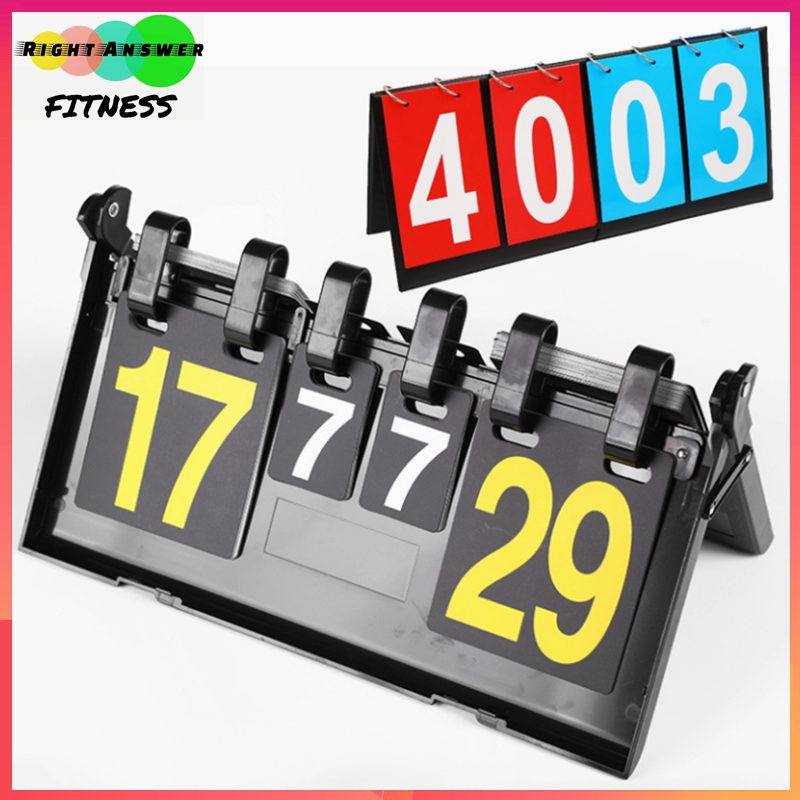 Sport 4-Digit Flipping Scoreboard Basketball Football Volleyball Table ...
