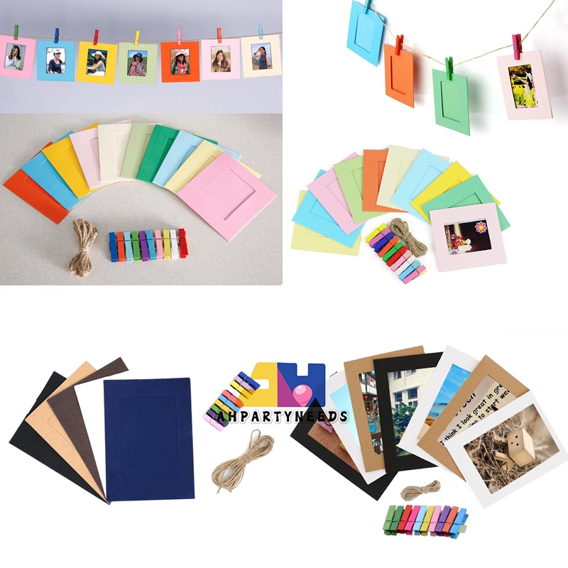 Paper Photo Frame Kraft Paper Picture DIY Cardboard Photo Frames ...